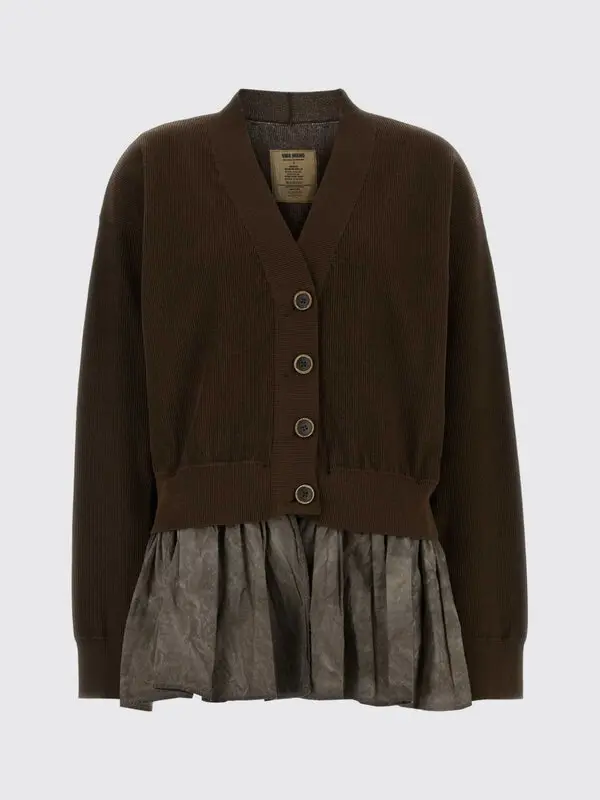 UMA WANG Cotton And Silk Cardigan - Brown