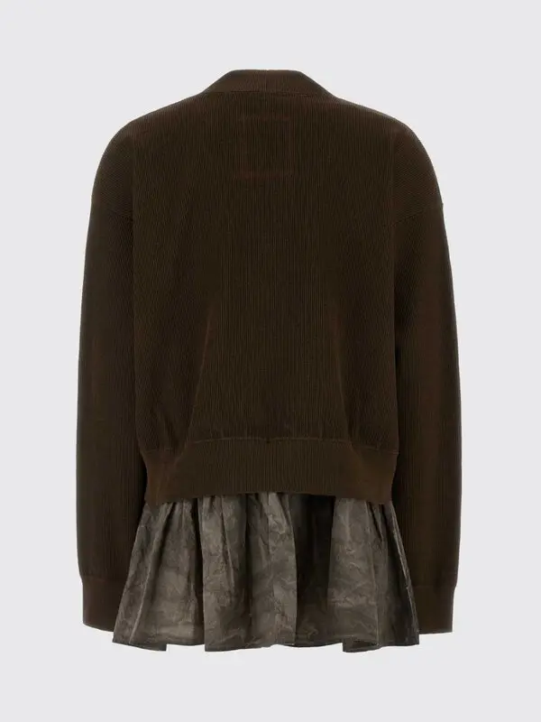 UMA WANG Cotton And Silk Cardigan - Brown