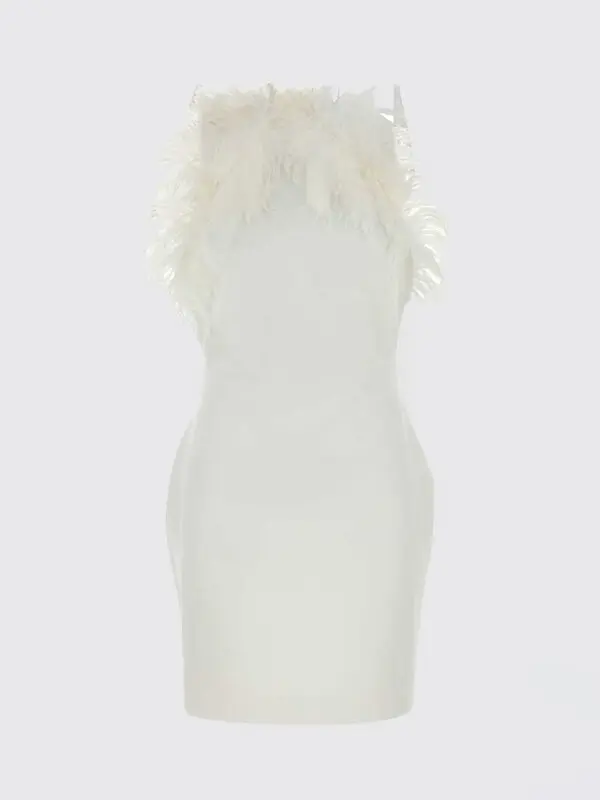 Attico Feather Embellished Mini Dress