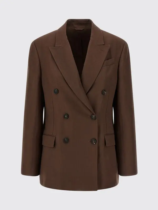 Brunello Cucinelli Double Breasted Jacket - Brown