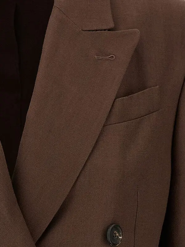 Brunello Cucinelli Double Breasted Jacket - Brown