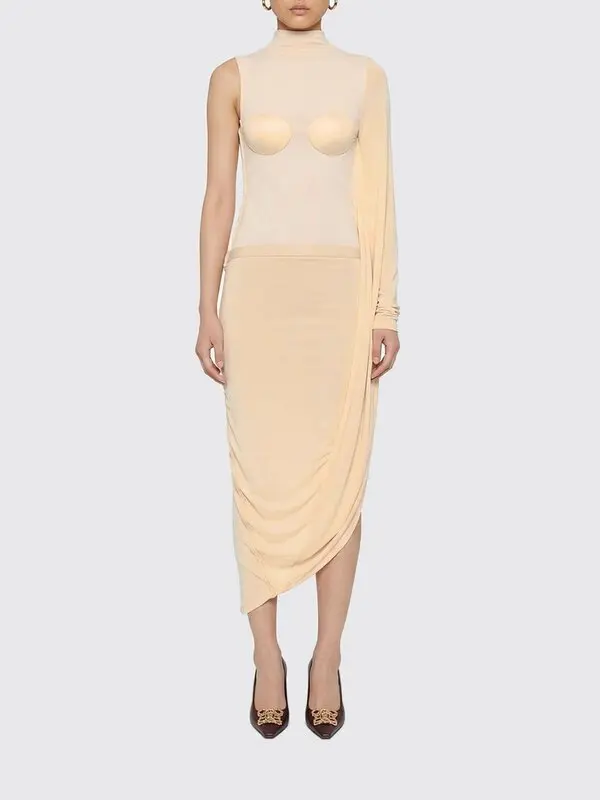 JEAN PAUL GAULTIER Asymmetrical Corset Midi Dress