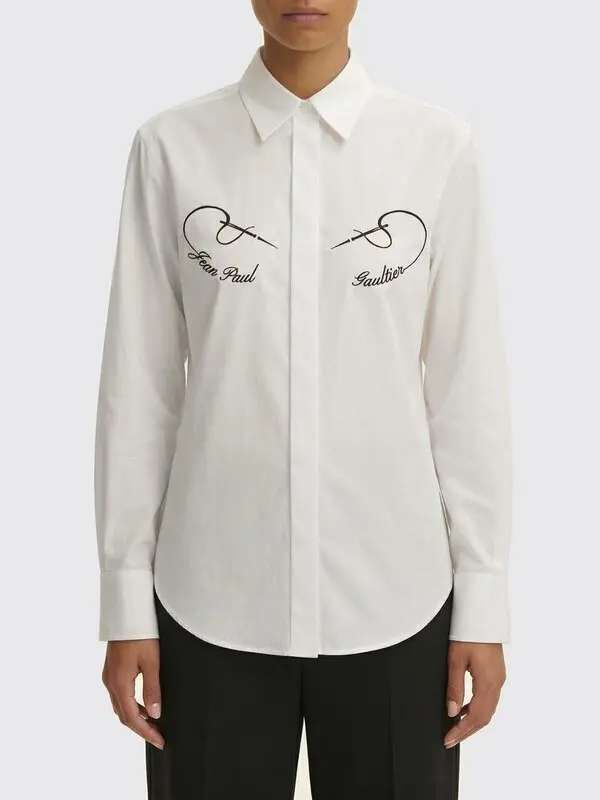 JEAN PAUL GAULTIER Printed Stretch Cotton Shirt