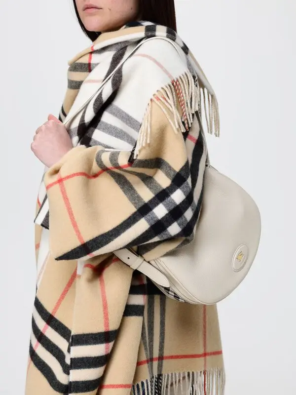 Burberry Tavistock Grained Leather Bag - White