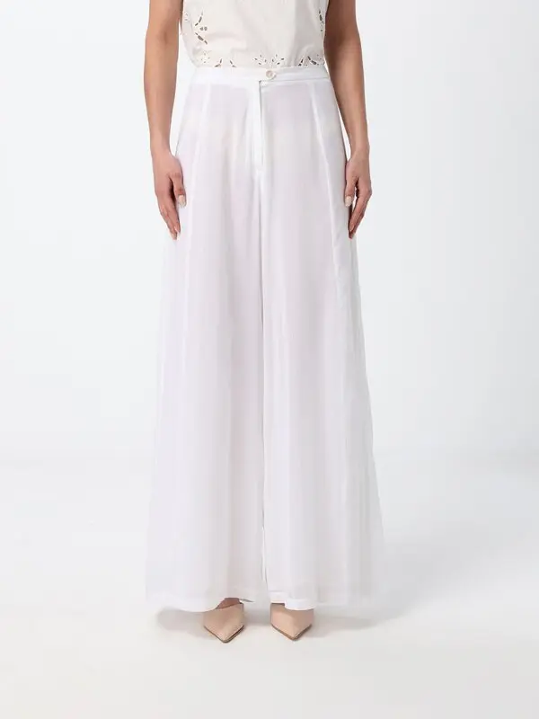 FORTE_FORTE Linen Wide-leg Trousers - White