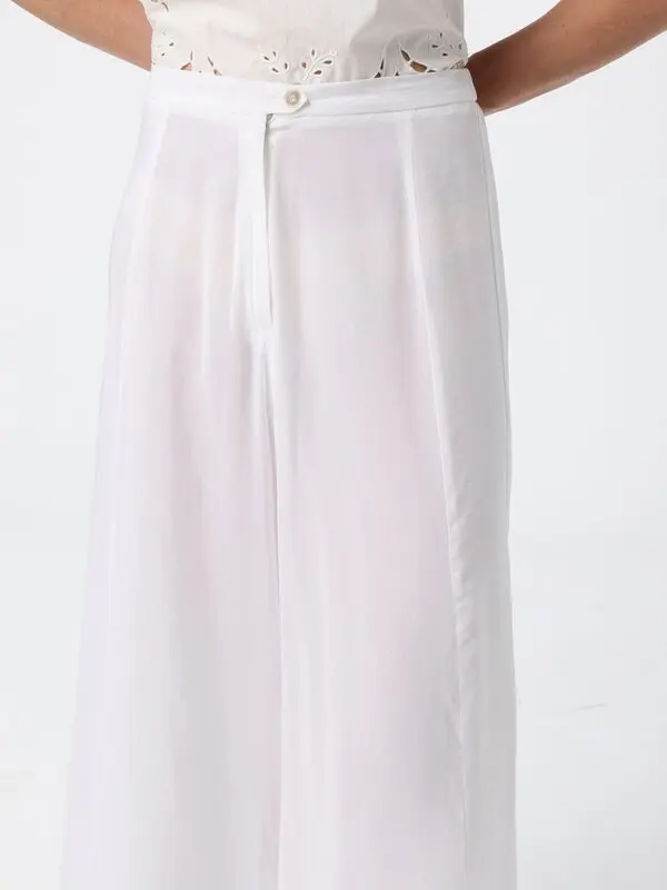 FORTE_FORTE Linen Wide-leg Trousers - White