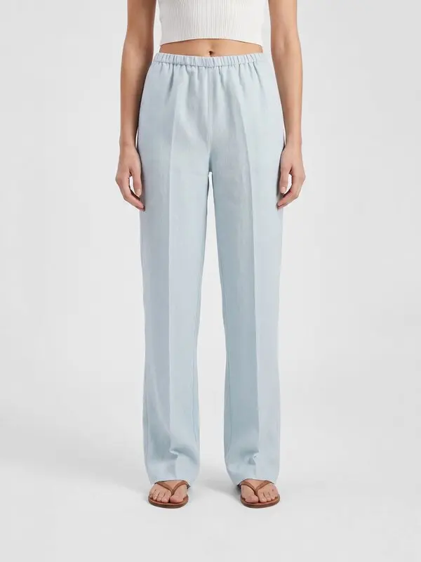 FORTE_FORTE Tailored Trousers - Gnawed Blue