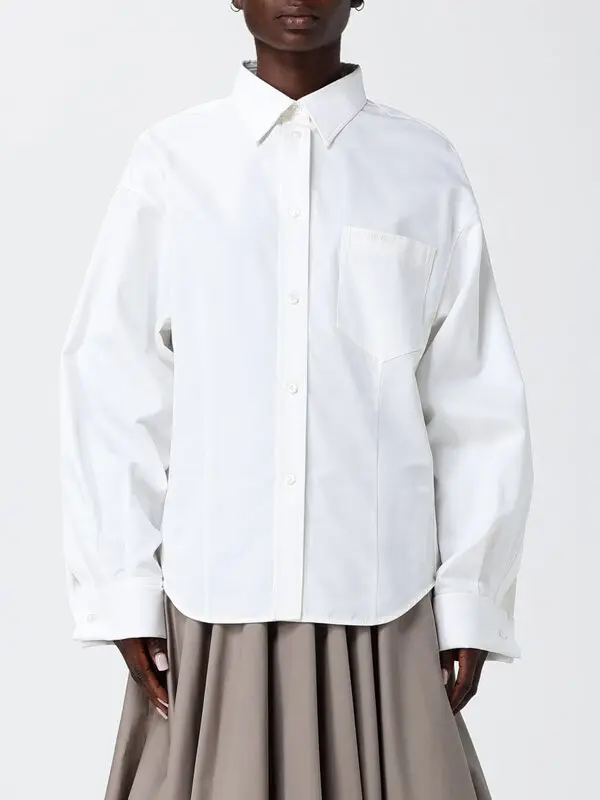 Balenciaga Cotton And Silk Poplin Shirt - White