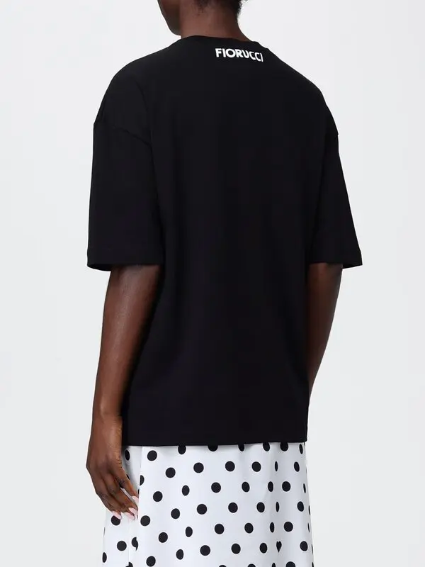 Fiorucci Cotton T-shirt With Graphic Print - Black