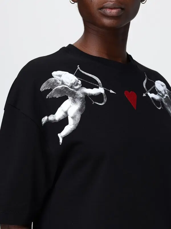 Fiorucci Cotton T-shirt With Graphic Print - Black