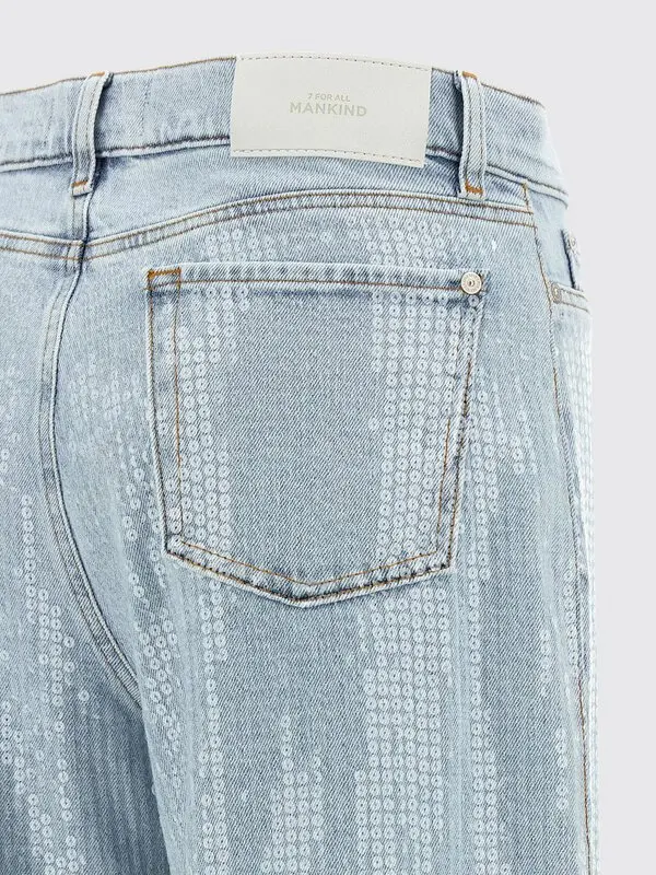 7 For All Mankind Flare Denim Jeans With Sequins