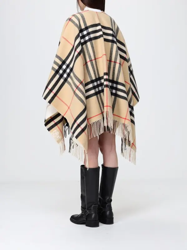 Burberry Check Wool And Cashmere Cape