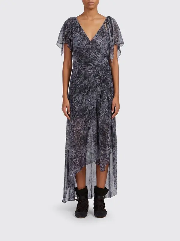 Isabel Marant Étoile Asymmetrical Ruffled Maxi Dress