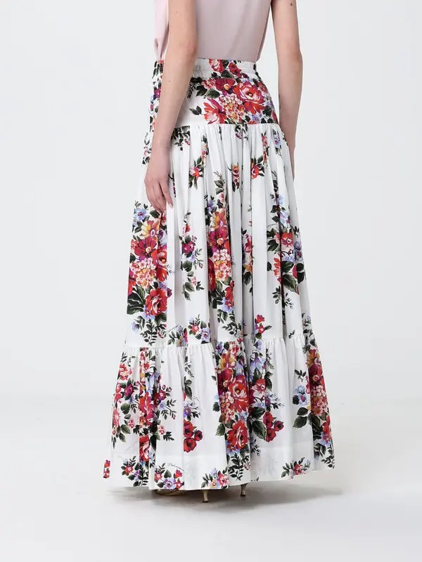 Dolce & Gabbana Floral Cotton Maxi Skirt