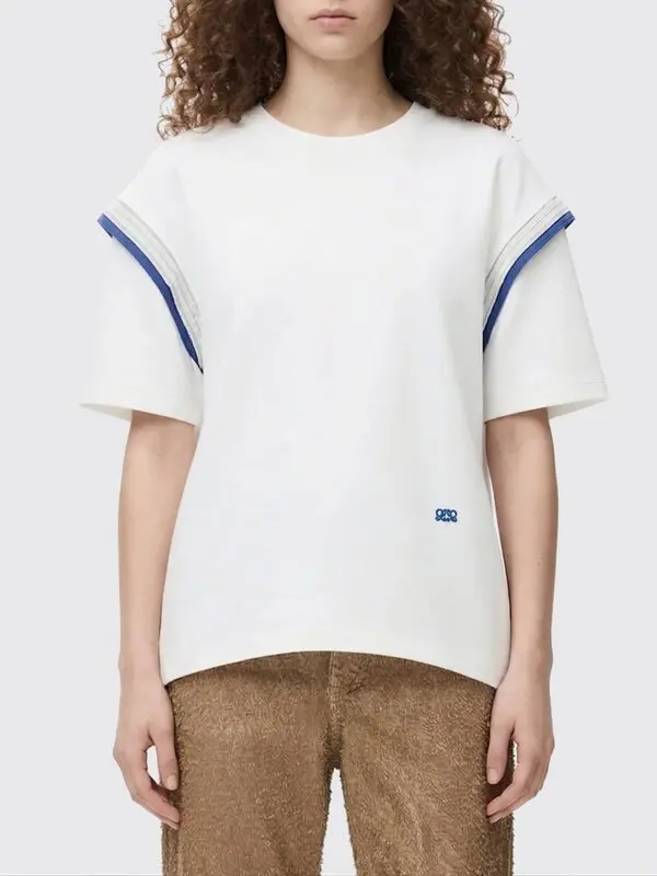 Loewe Cotton Blend T-shirt With Striped Trims