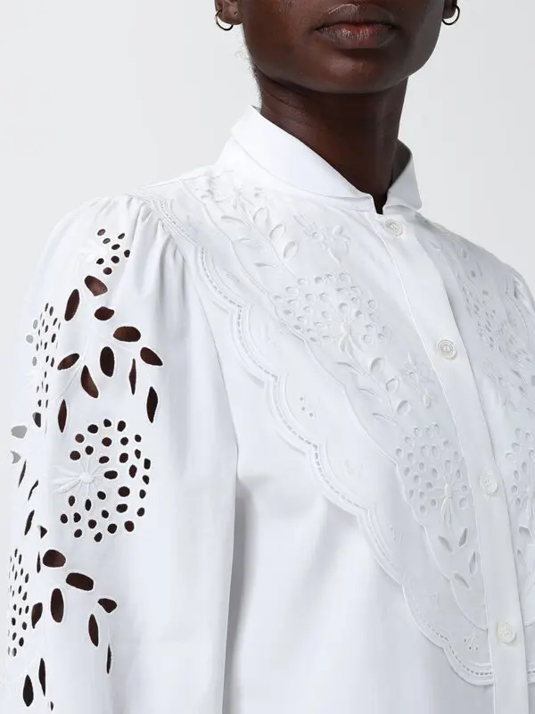 Valentino Garavani Broderie Anglaise Cotton Shirt - White