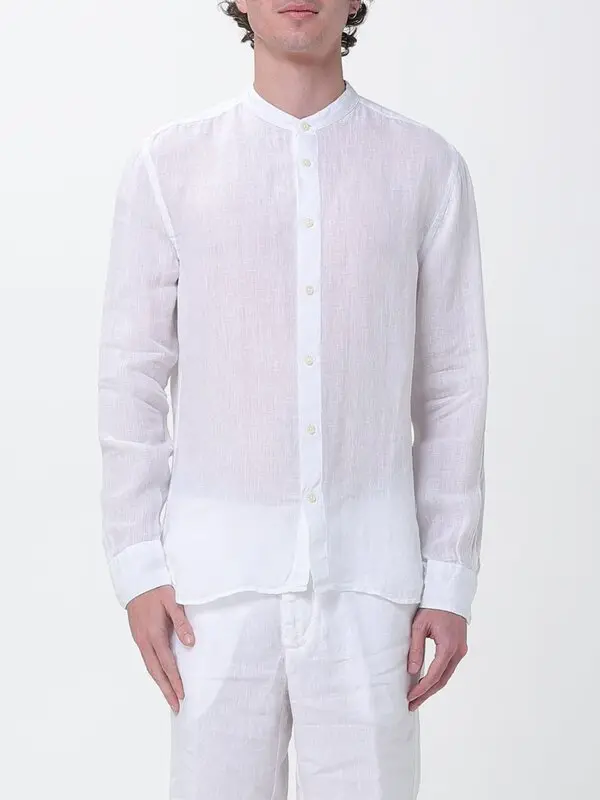 120% Lino Classic Linen Shirt - White