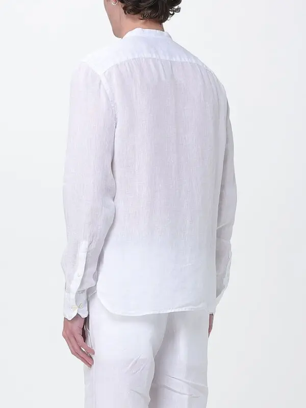 120% Lino Classic Linen Shirt - White