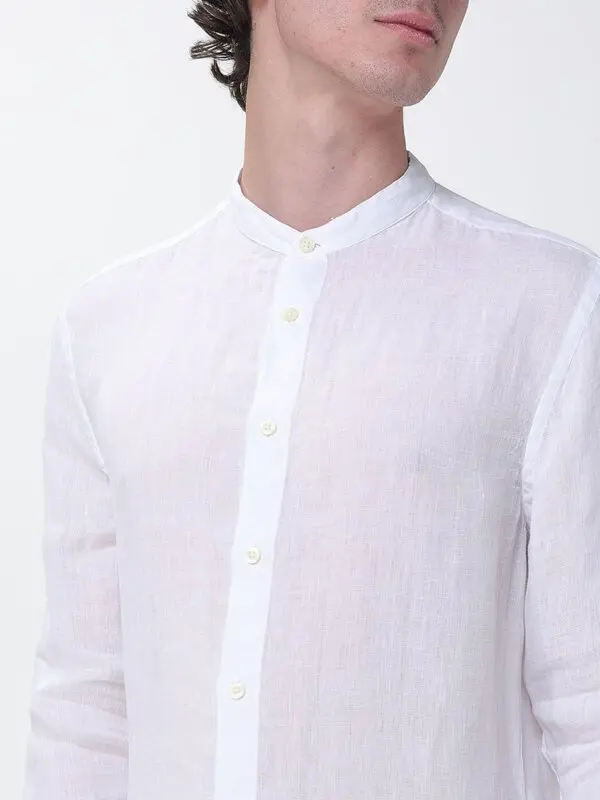 120% Lino Classic Linen Shirt - White