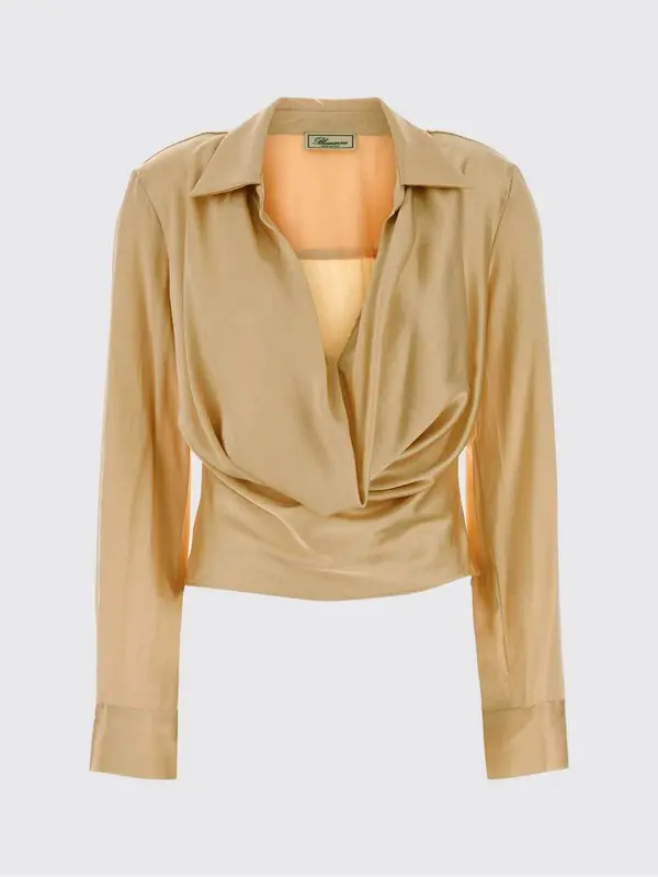 Blumarine Draped Blouse - Champagne