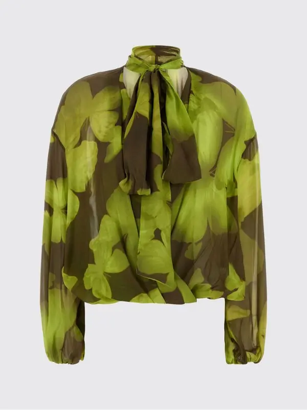 Blumarine Floral Print Blouse With Neck Tie
