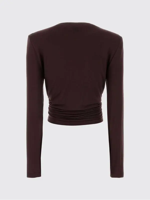Magda Butrym Long Sleeve Top With Knot Detail - Brown