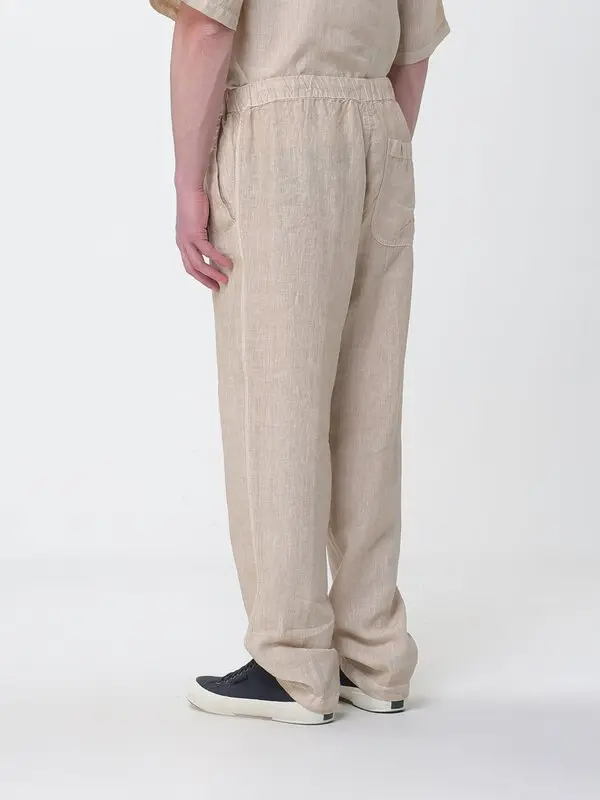 120% Lino Linen Drawstring Trousers - Safari