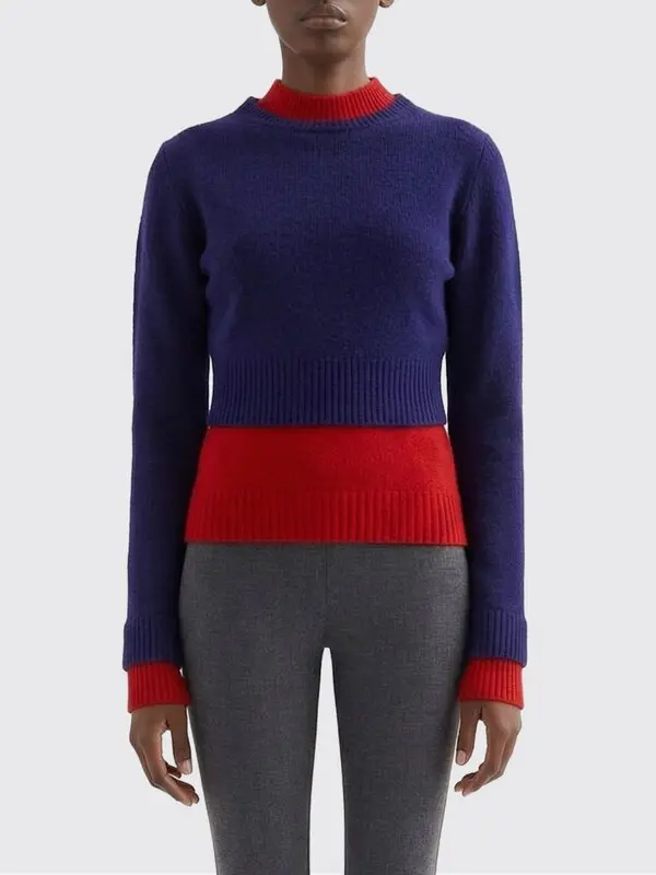 JIL SANDER Ribbed Knit Sweater - Blue