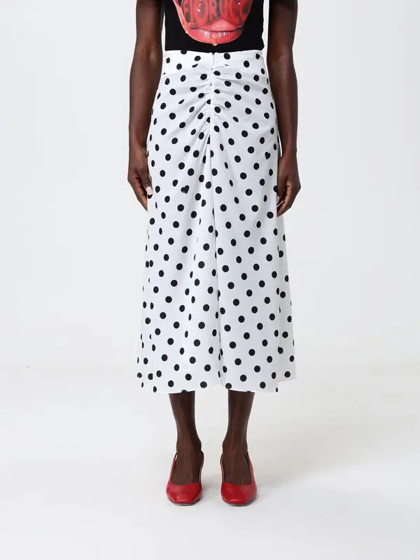 Fiorucci Polka Dot Ruched Midi Skirt