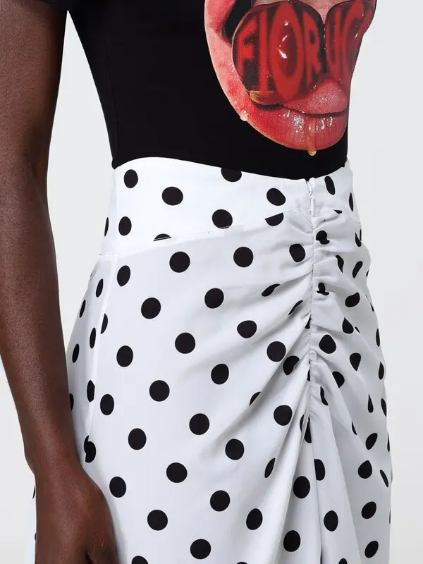 Fiorucci Polka Dot Ruched Midi Skirt