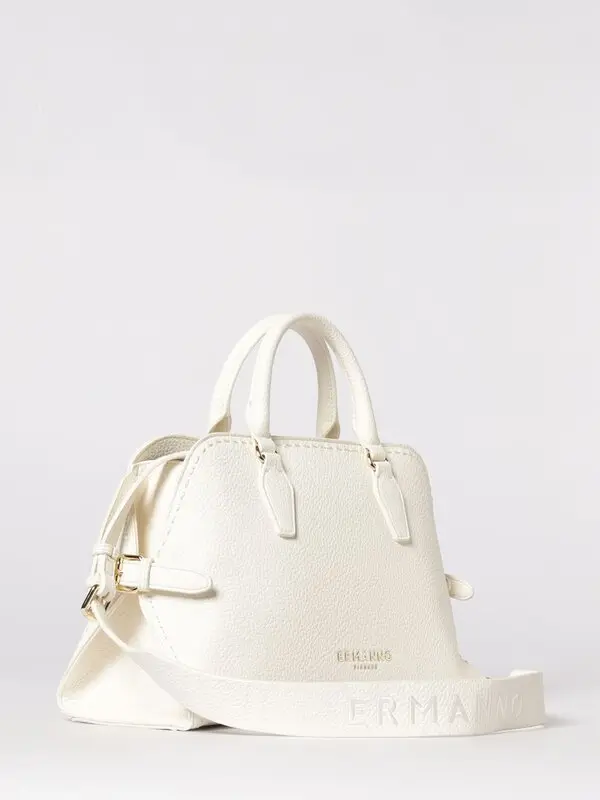ERMANNO FIRENZE Grained Synthetic Leather Bag - Ivory