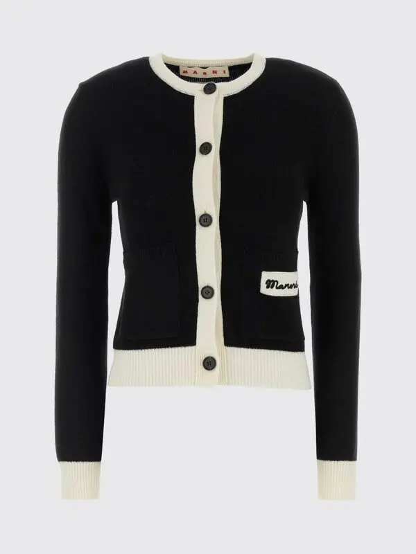 Marni And White Cardigan - Black