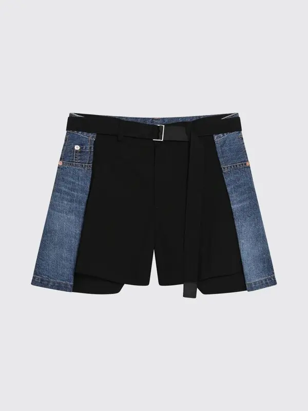 Sacai Belted Layered Shorts - Black