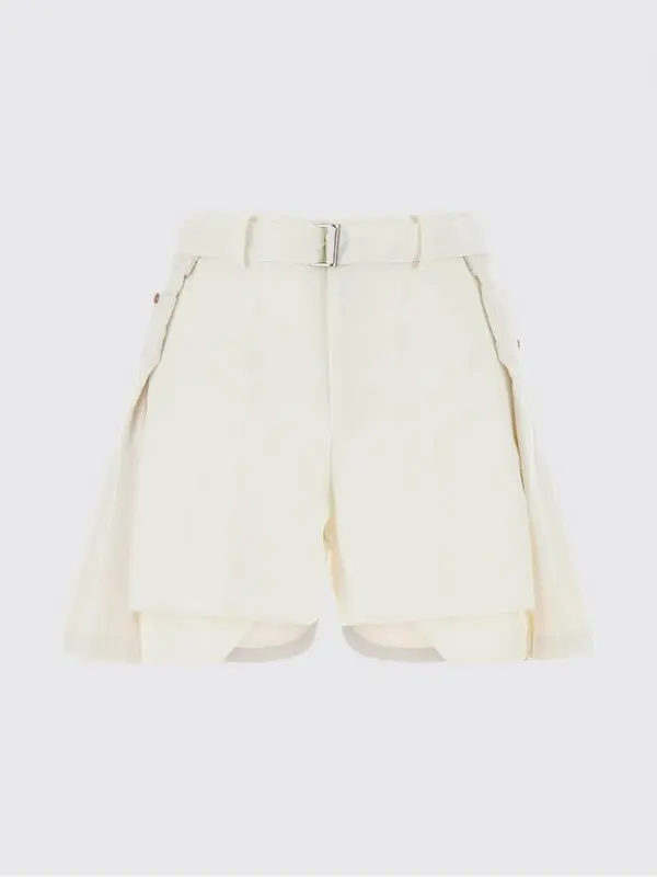 Sacai Belted Tailored Shorts - White