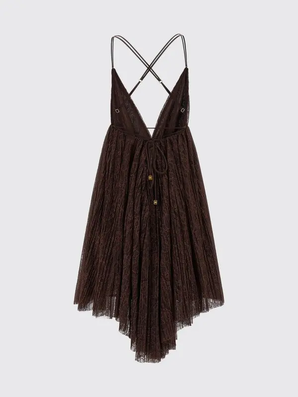Elisabetta Franchi Lace V-neck Mini Dress