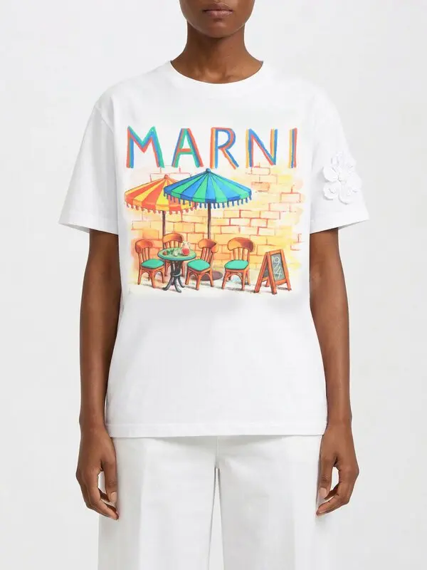 Marni Graphic Print Cotton T-shirt