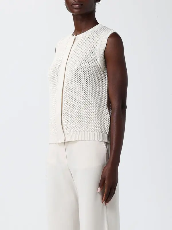 Max Mara Silk Blend Knit Vest - Ivory