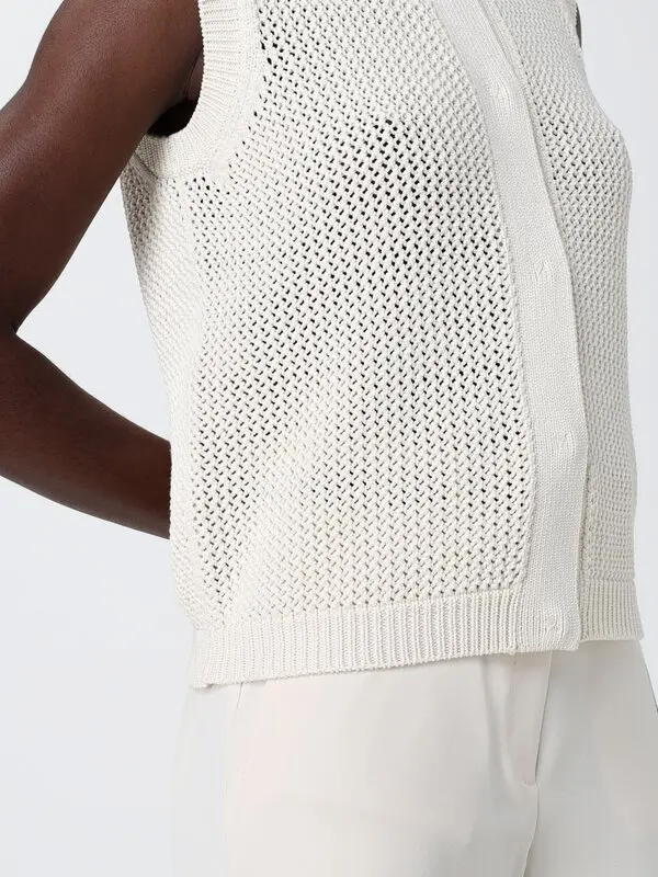 Max Mara Silk Blend Knit Vest - Ivory