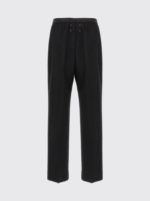 MAISON MARGIELA Slim Fit Virgin Wool Trousers - Black