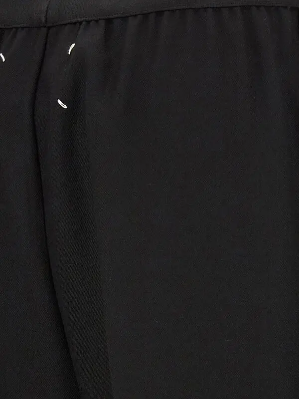MAISON MARGIELA Slim Fit Virgin Wool Trousers - Black