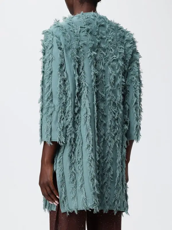 KANGRA Cotton Cardigan With Fringe And Embroidery