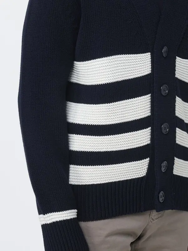 KANGRA Striped Cotton Cardigan