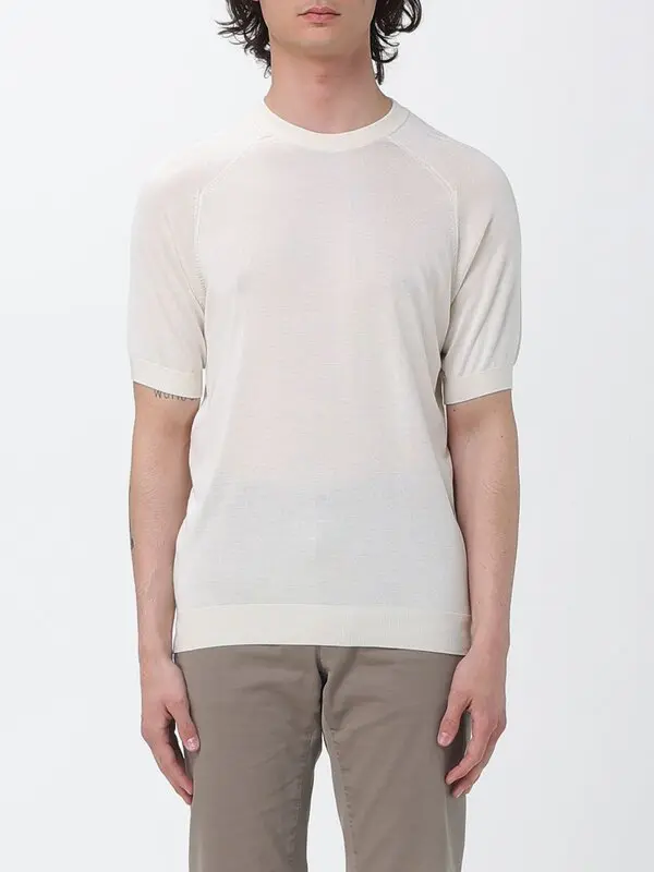 KANGRA Silk And Cashmere Crew Neck Short Sleeve Knitwear - Ivory