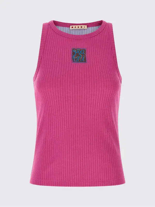 Marni Ribbed Knit Tank Top - Fuchsia
