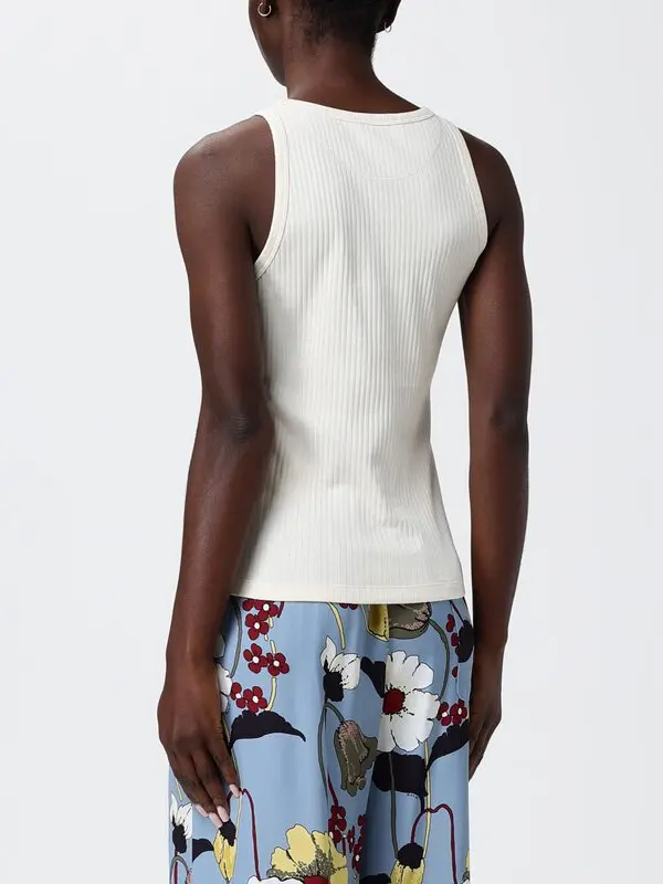 Marni Ribbed Knit Tank Top - Yellow Cream