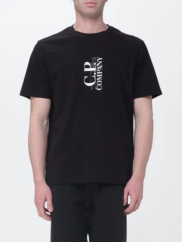 C.P. COMPANY Cotton T-shirt With Logo - Black