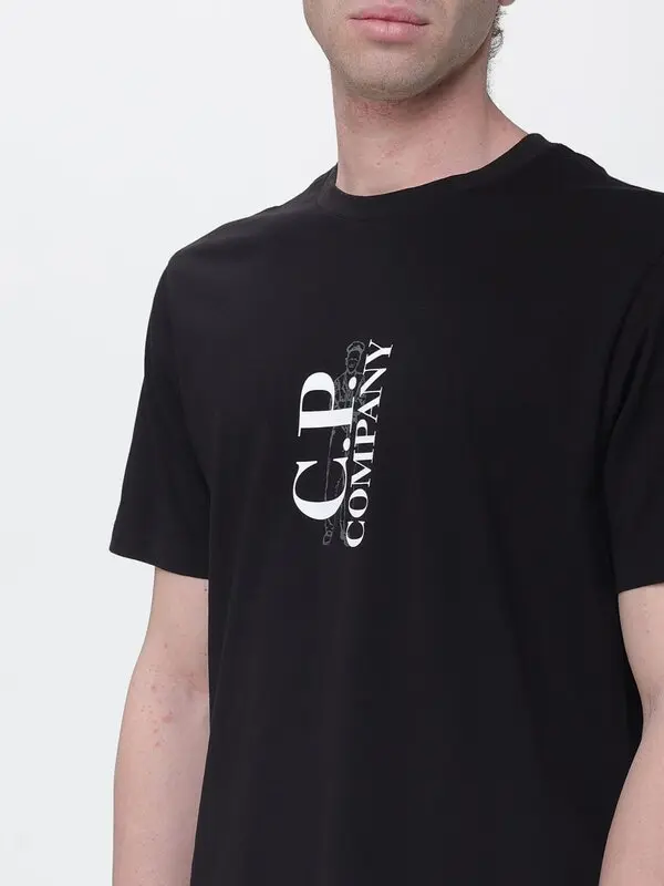 C.P. COMPANY Cotton T-shirt With Logo - Black