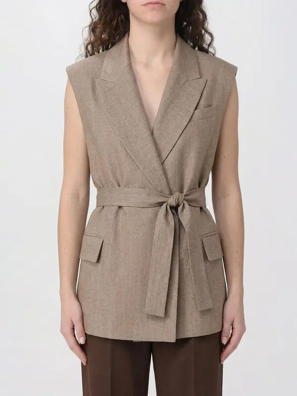 Brunello Cucinelli Linen Blend Vest - Pink