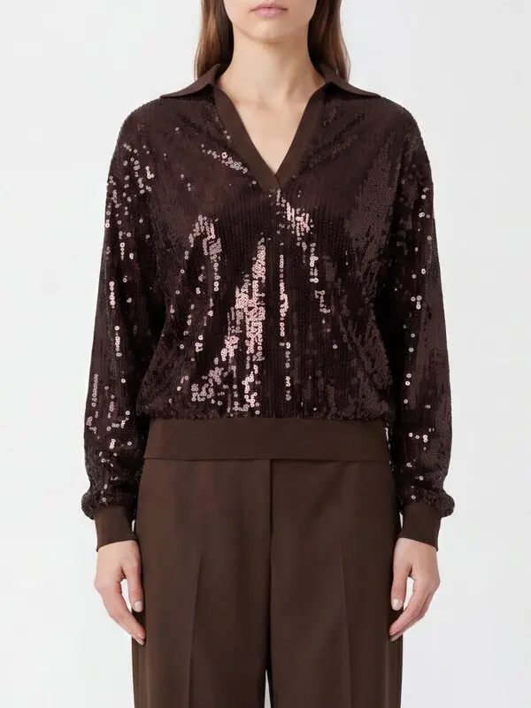 Liu Jo Sequined Polo Shirt - Biscuit
