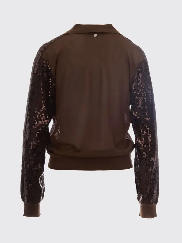 Liu Jo Sequined Polo Shirt - Biscuit